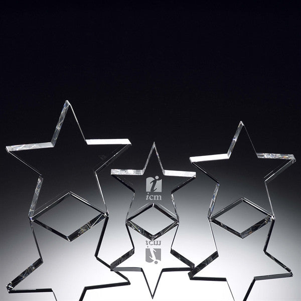 Standing Crystal Star Award - Crystal Star Trophy - The Recognition Source