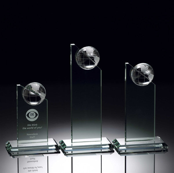 Glass Globe Trophies, Jade Glass Global Pinnacle Award - Recognition Source